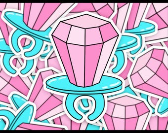 Nostalgia Ring Pop Tattoo Design Original Woodburned Art Vinyl Sticker ...