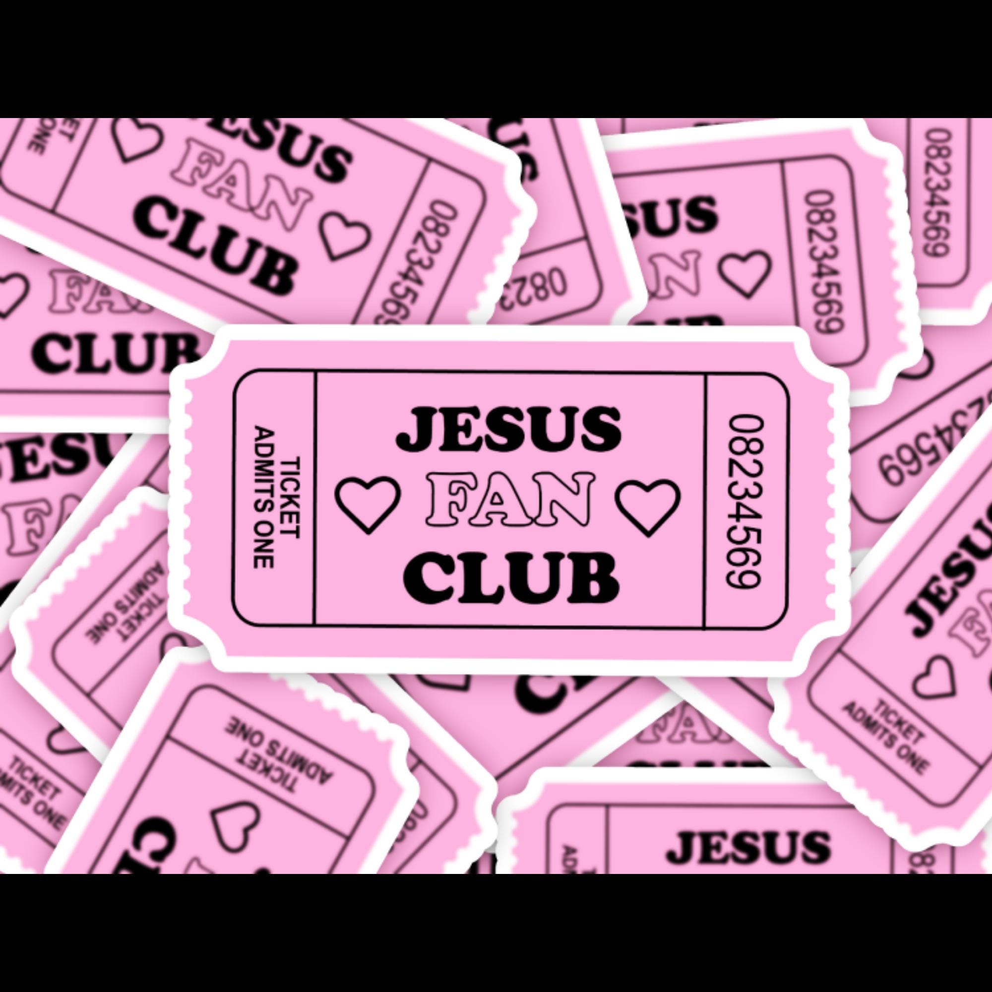 Jesus Fan Club Sticker - Etsy