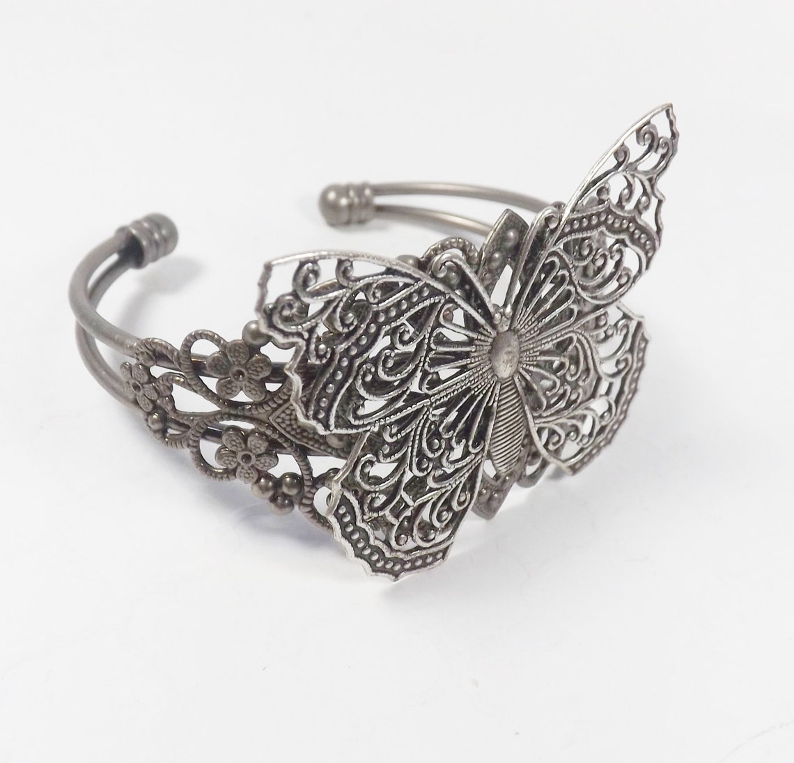 Butterfly Filigree Bracelet Silver Butterfly Bracelet - Etsy