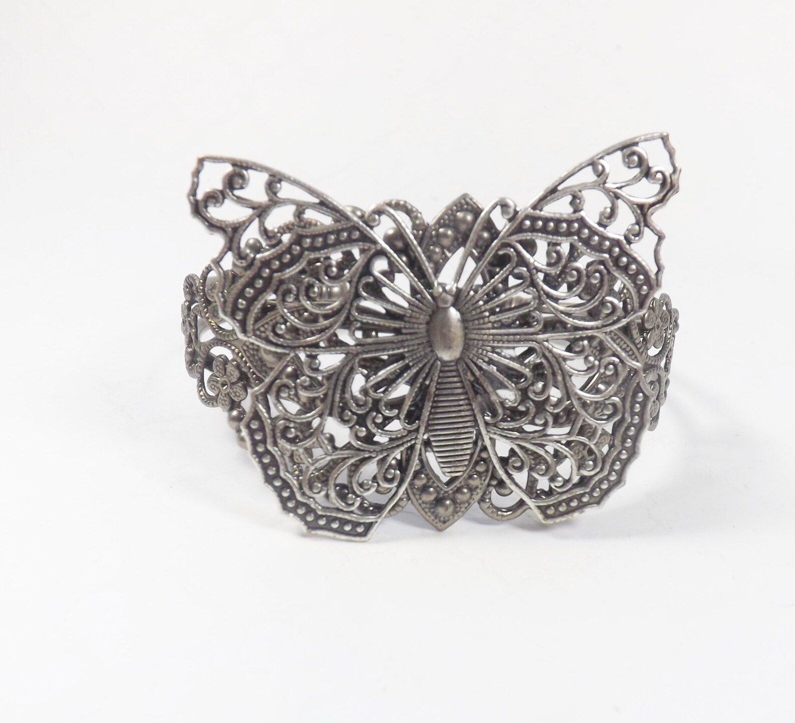 Butterfly Filigree Bracelet Silver Butterfly Bracelet - Etsy