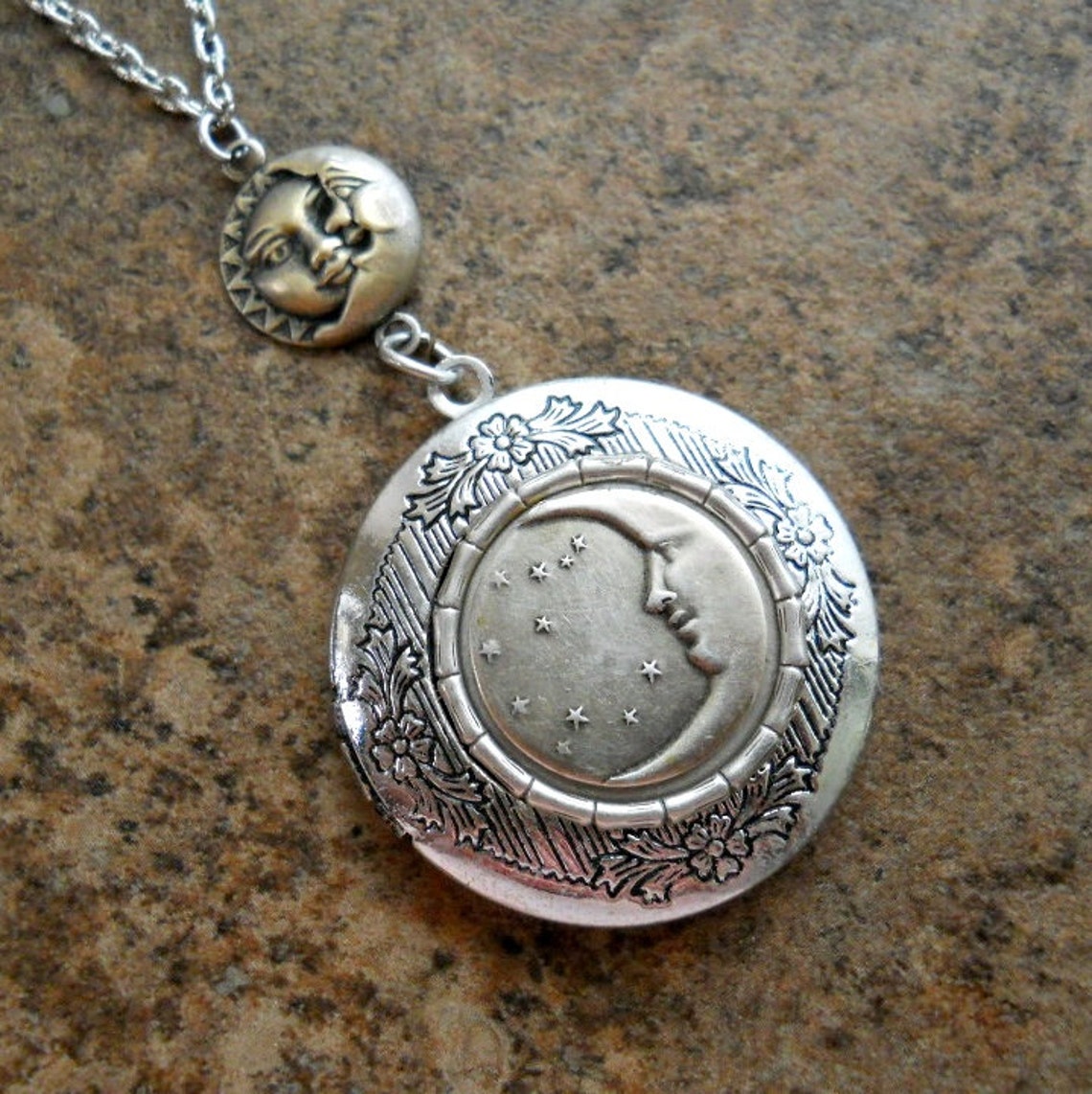 NEW Moon and Stars Enchanted Locket in Silver-exclusive DESIGN | Etsy
