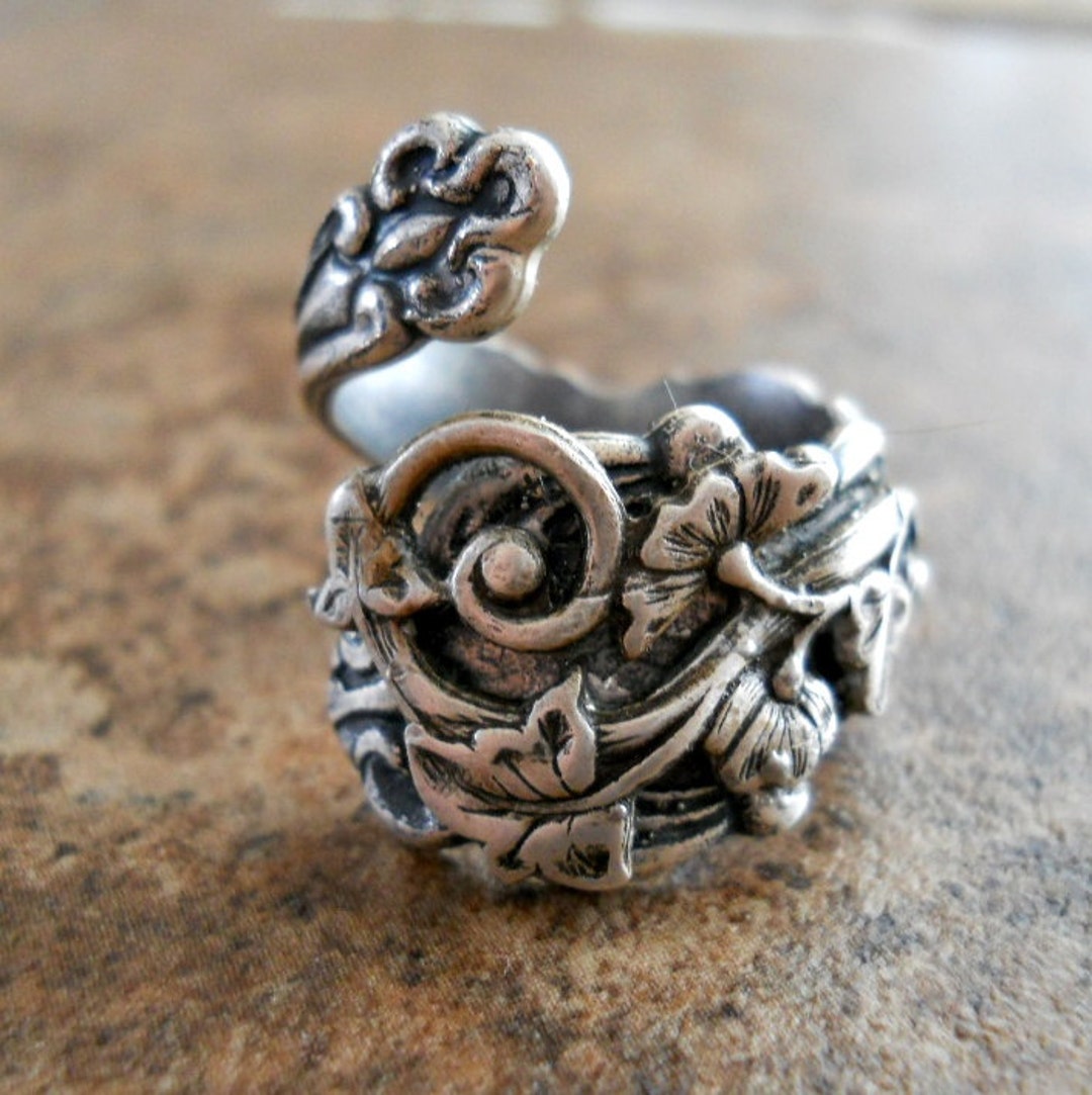 Vine Spoon Ring, the ORIGINAL Silver Spoon Ring With Flowering Vine ...