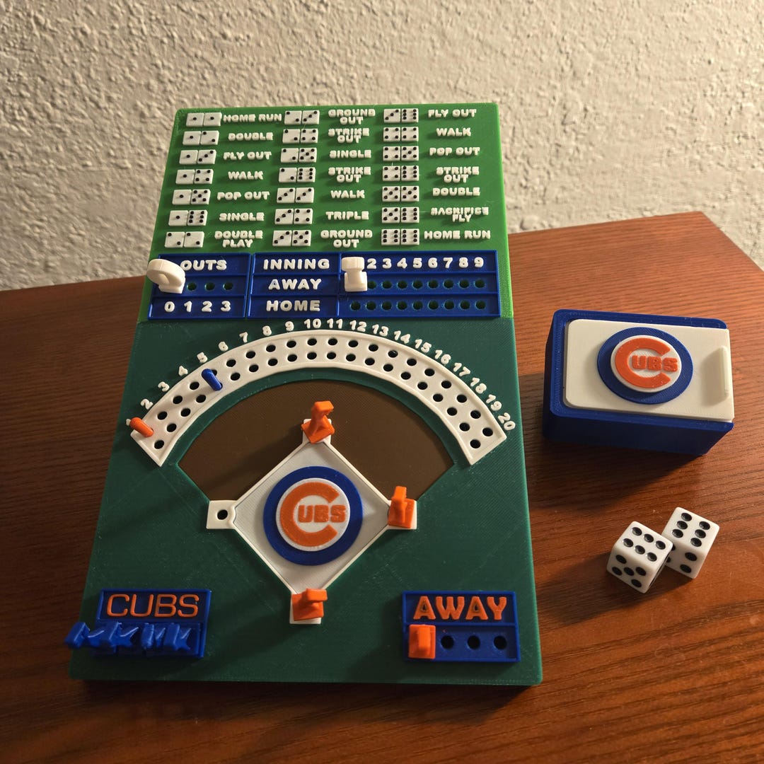3D Printed Dice Baseball Board Game – Customized With Your Favorite ...