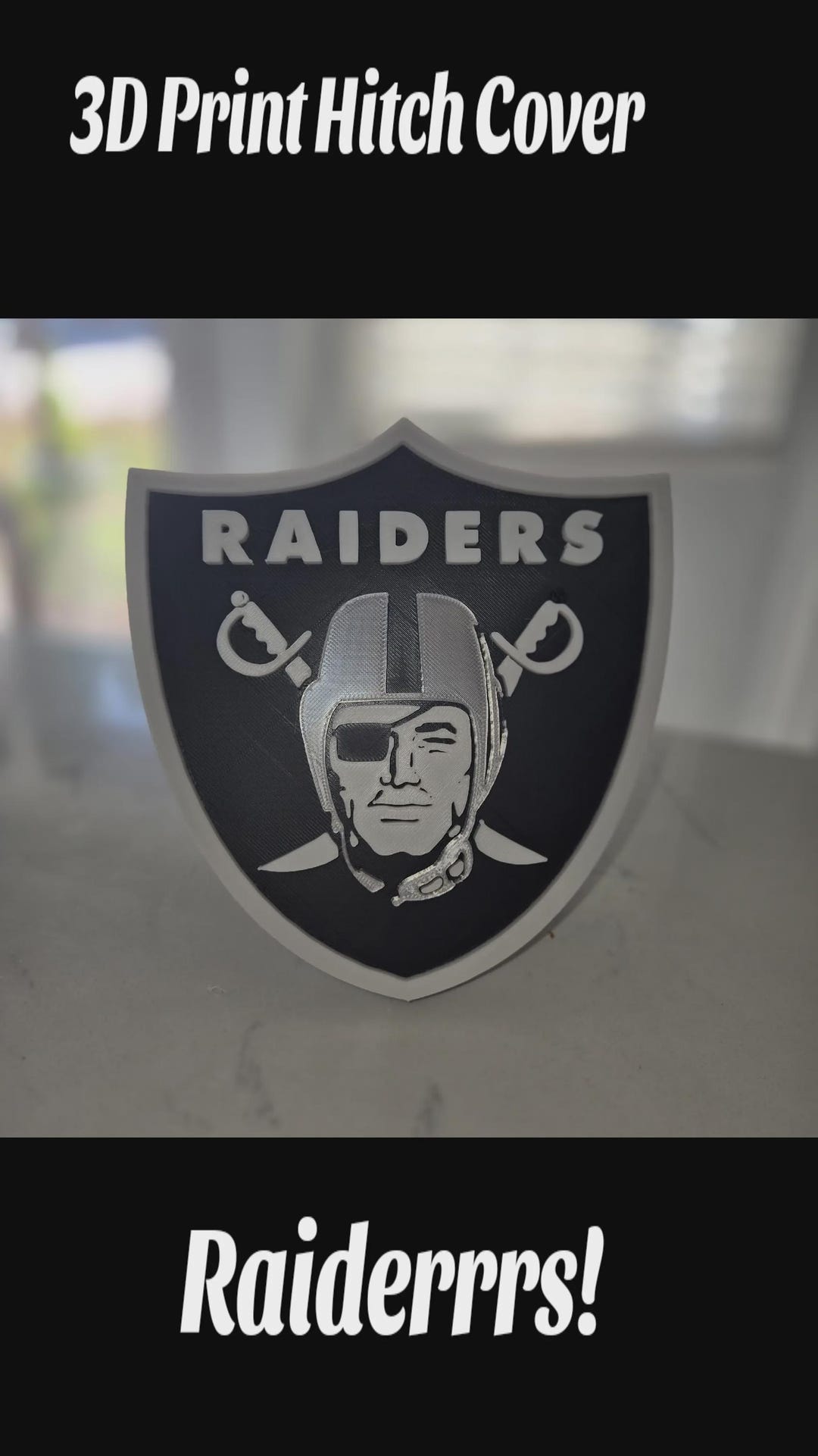 Oakland Raiders 3D Printed Hitch Cover - Etsy