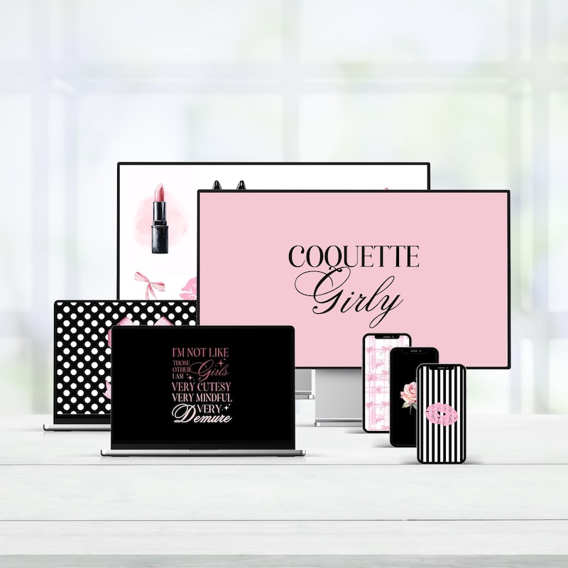 Coquette Laptop Wallpaper - Etsy
