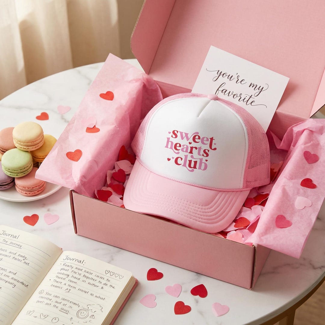 Gorra de camionero Sweethearts Club / gorra para el día de San Valentín ...