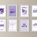 Kansas State Wildcats Dorm Wall Art Set | KSU Decor, Purple Digital ...