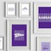 Kansas State Wildcats Dorm Wall Art Set | KSU Decor, Purple Digital ...