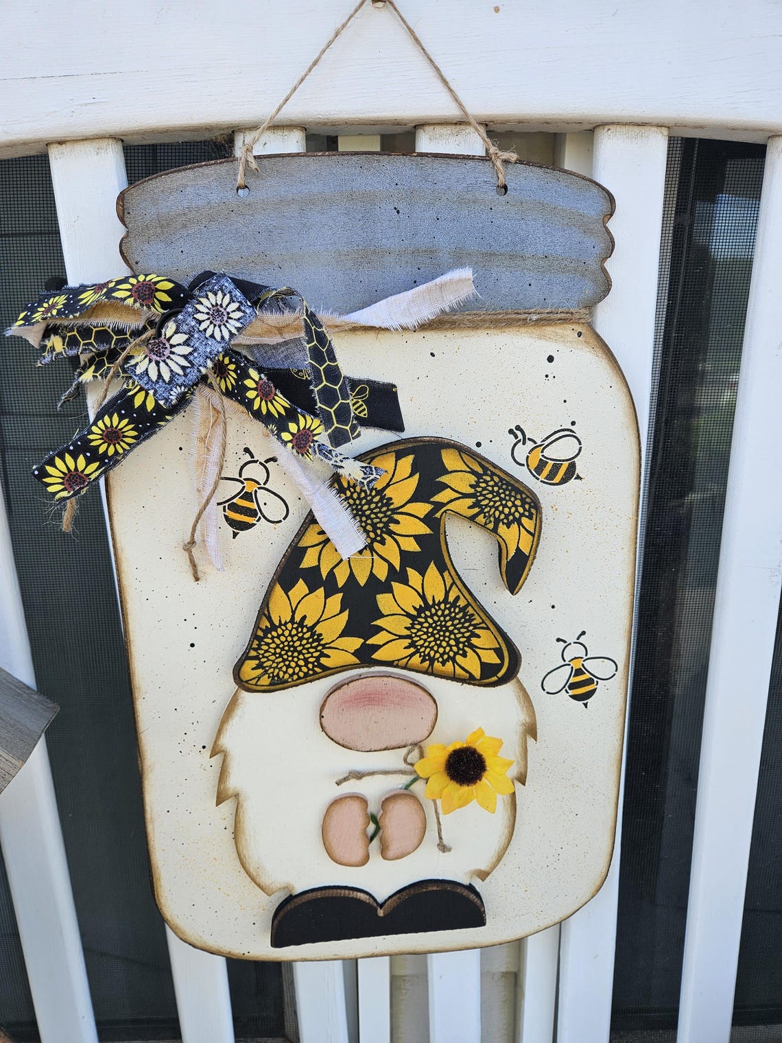 Sunflower Bee Gnome, Home Decor, Garden Decor, Bunco Prizes - Etsy