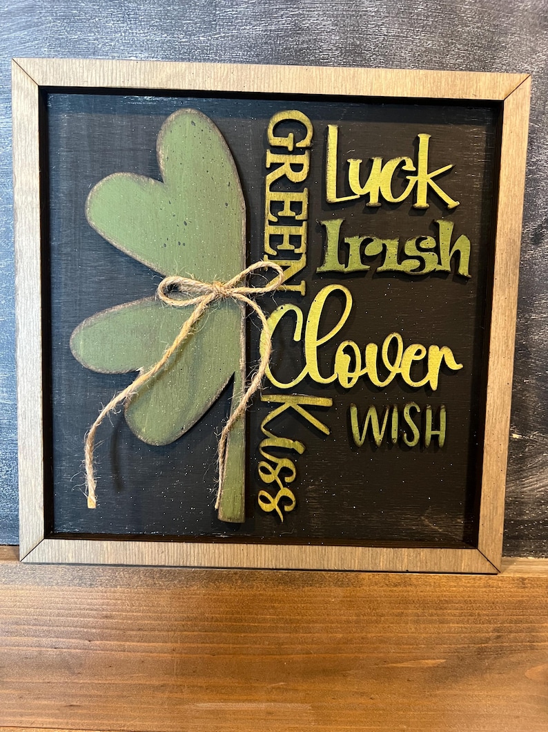 Shamrock Word Play Plaque, Clover, St. Patrick's Day - Etsy