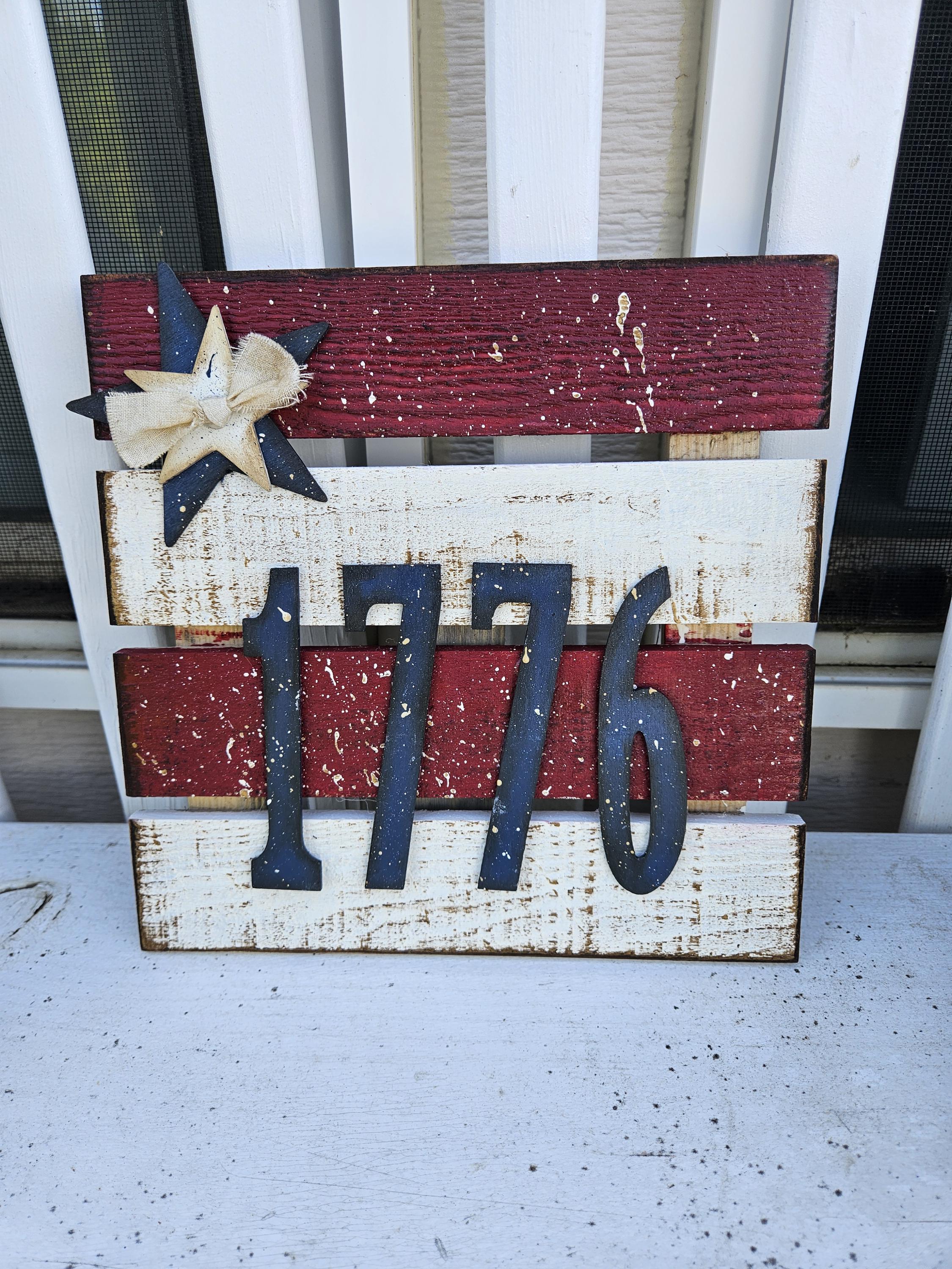 1776 Patriotic Wooden Sign - Etsy