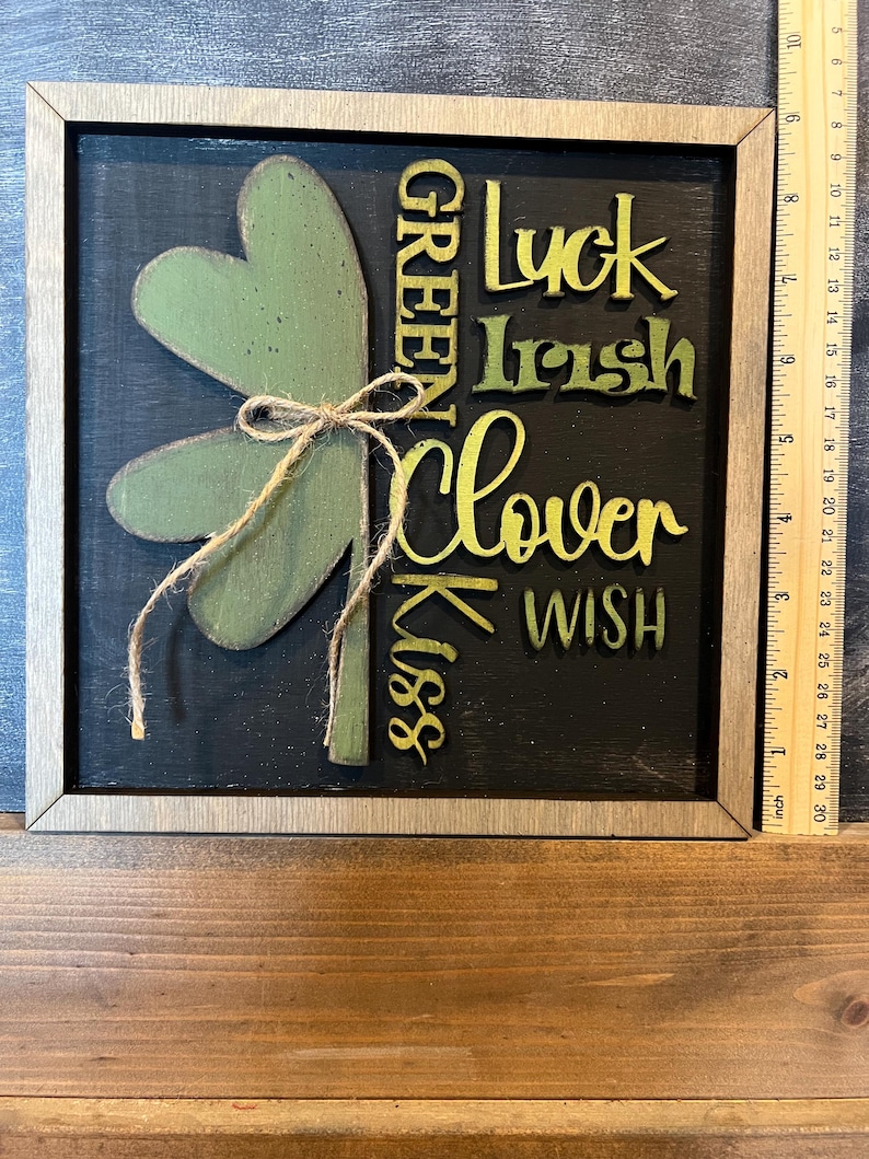 Shamrock Word Play Plaque, Clover, St. Patrick's Day - Etsy