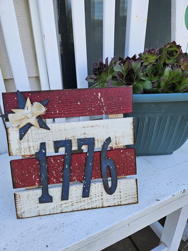 1776 Patriotic Wooden Sign - Etsy