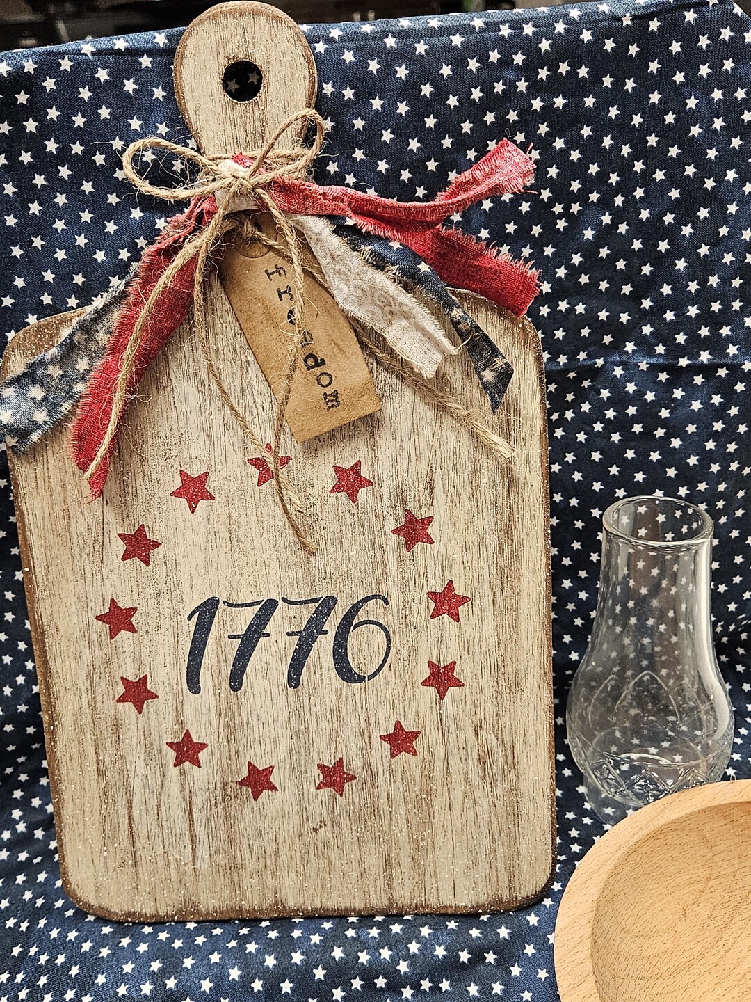 1776 Primitive Cutting Board, Rustic Americana - Etsy