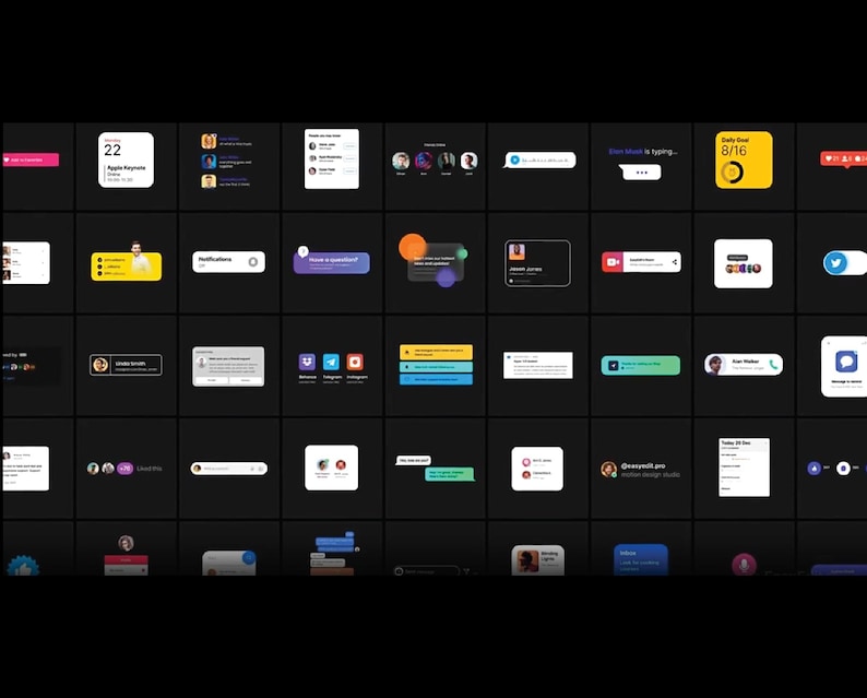 350+ Social Media Elements | Final Cut Pro X Plugin - Etsy