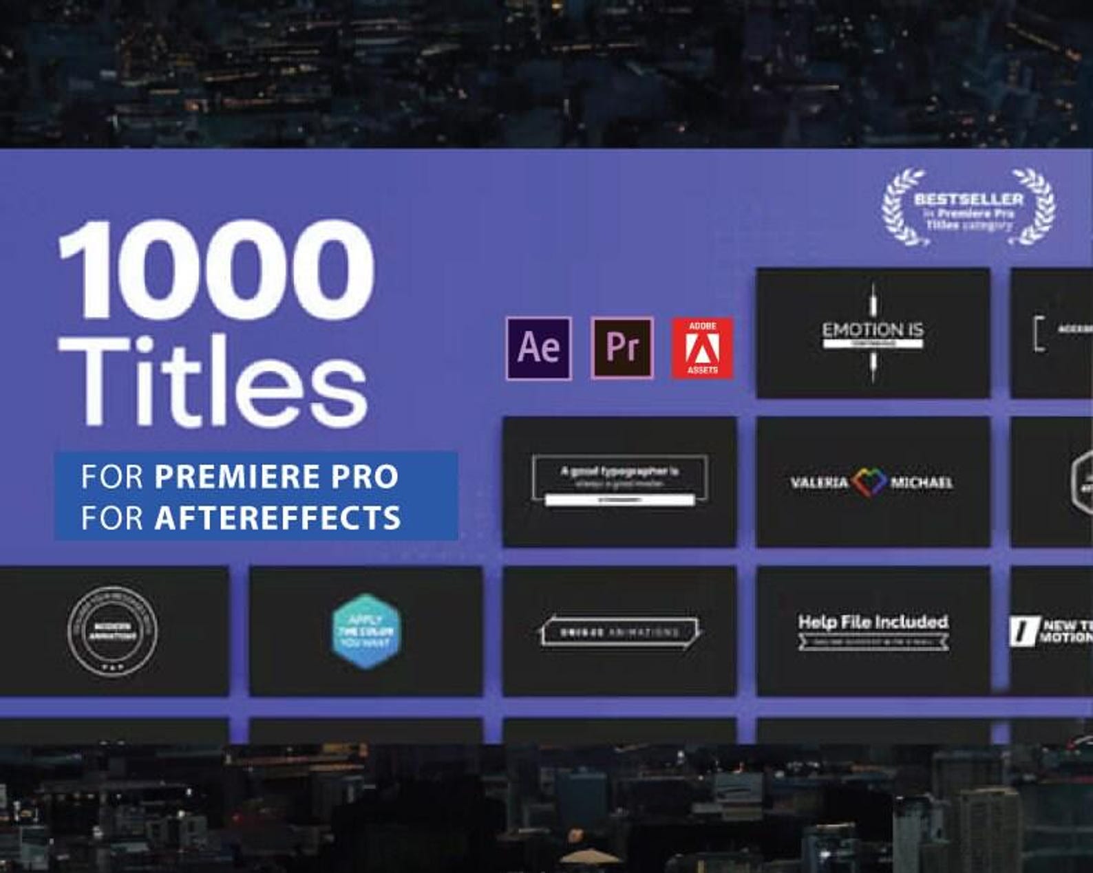 1000+ MOGRT Titles Pack for Premiere Pro & After Effects – Animated ...
