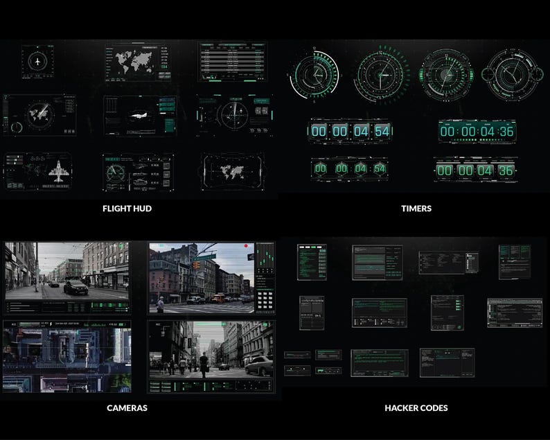 1230+ HUD Elements & Motion Graphics Bundle for Premiere Pro ...