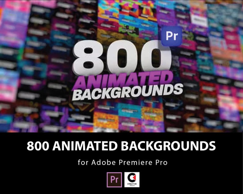 800 Animated Backgrounds for Adobe Premiere Pro | Motion Graphics ...