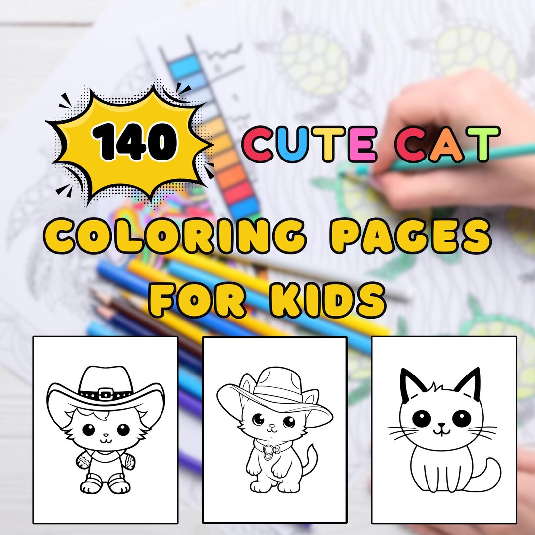 140 Cute Cat Coloring Pages | Printable Cat Coloring Book for Kids ...