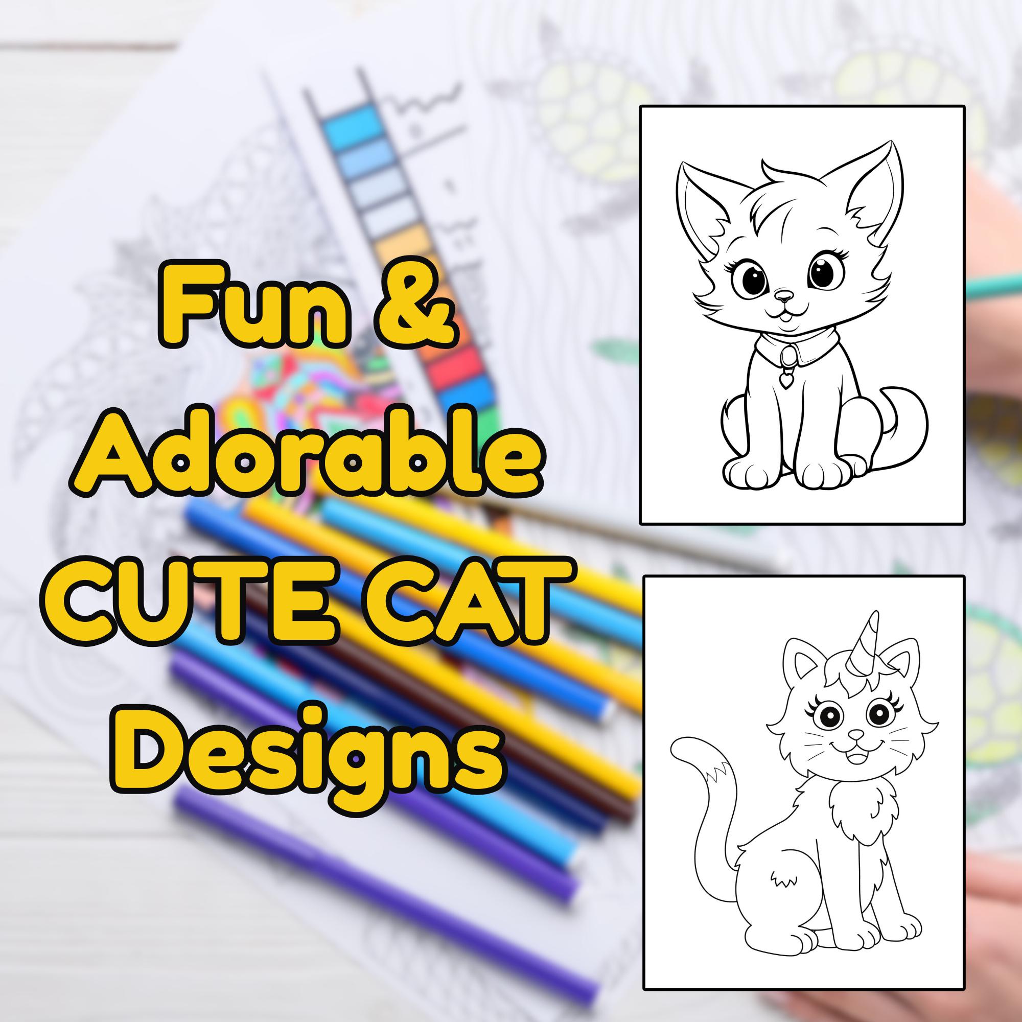 140 Cute Cat Coloring Pages | Printable Cat Coloring Book for Kids ...