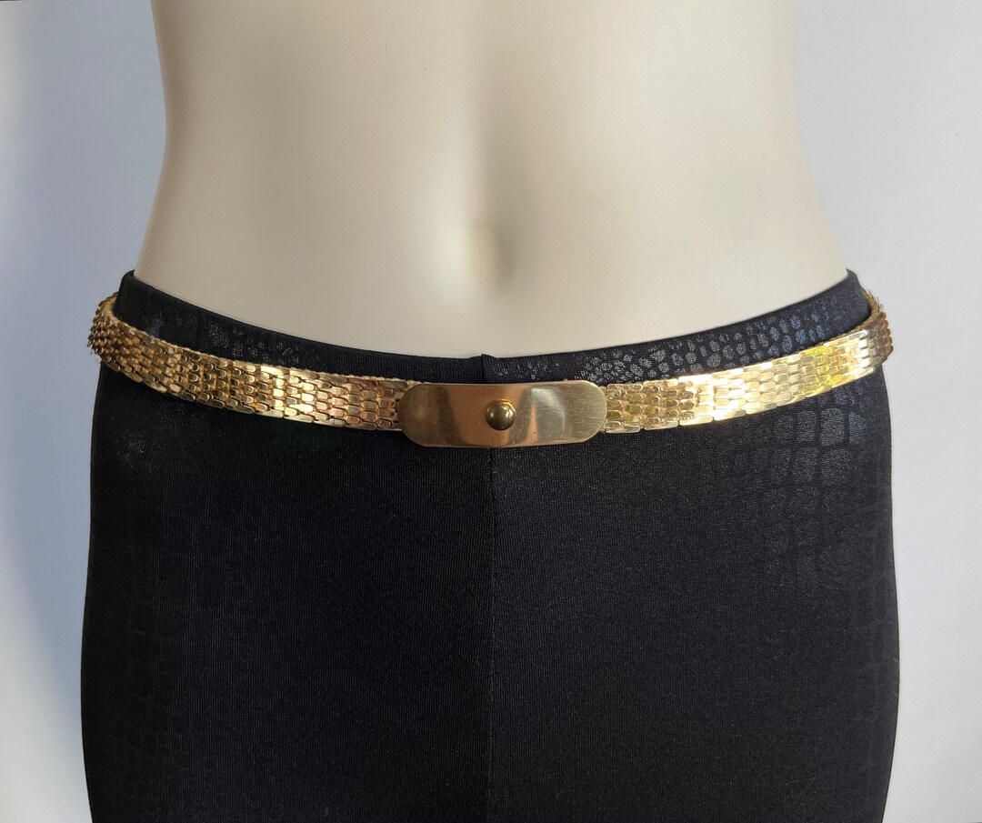 70s Gold Disco Belt - Etsy