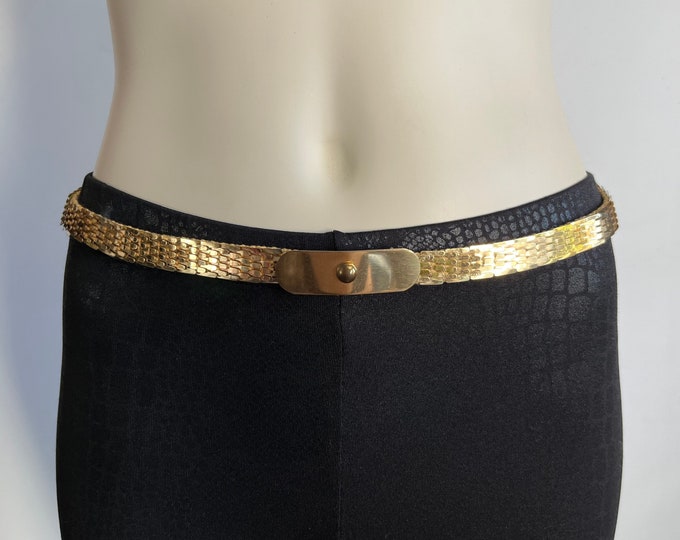 70s Gold Disco Belt - Etsy