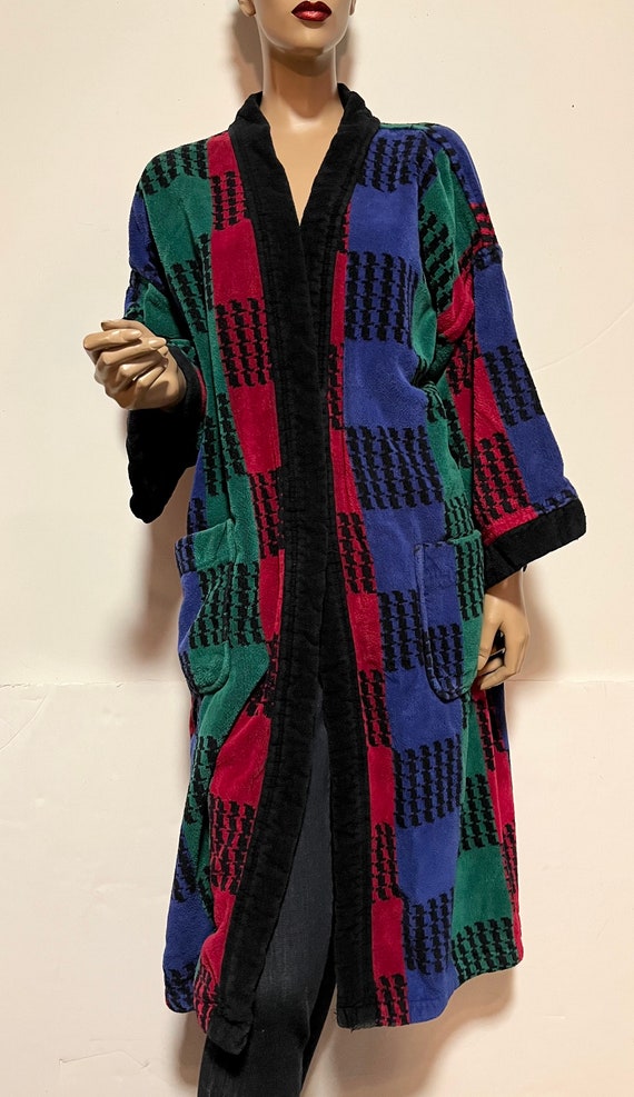 90s Color Block Robe - Gem