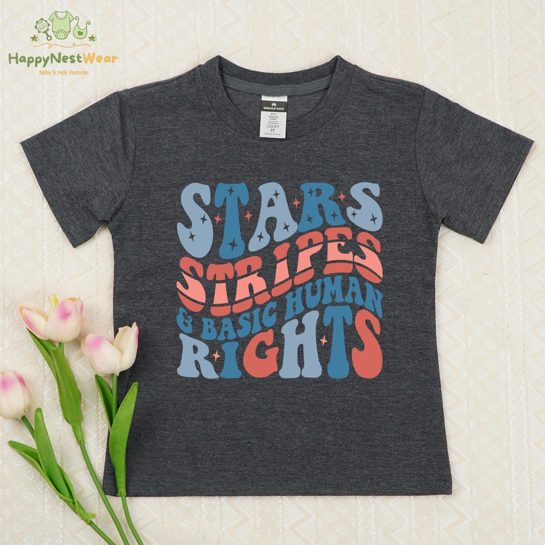 Stars Stripes & Basic Human Rights Baby Romper, Kids 4th of July ...
