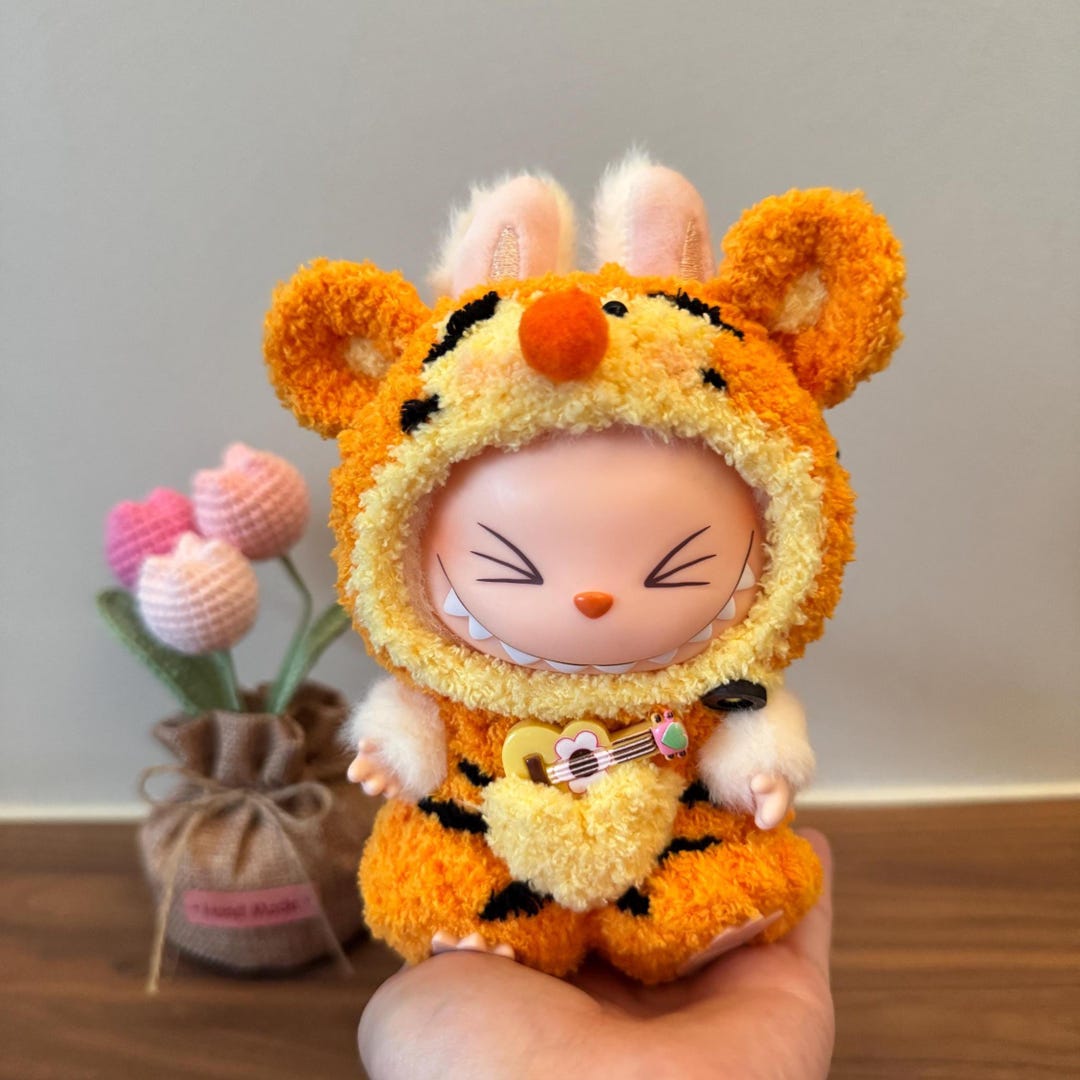 Adorable Tiger Costume for Standing&sitting Labubu Doll(dolls Are Not ...