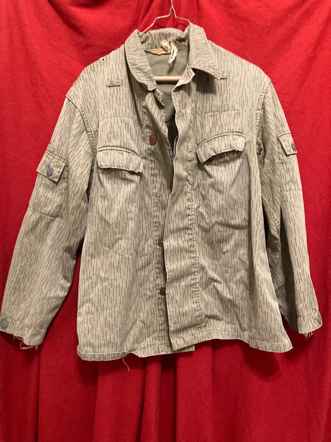 East German Strichtarn Camouflage Field Jacket Medium Raindrop - Etsy