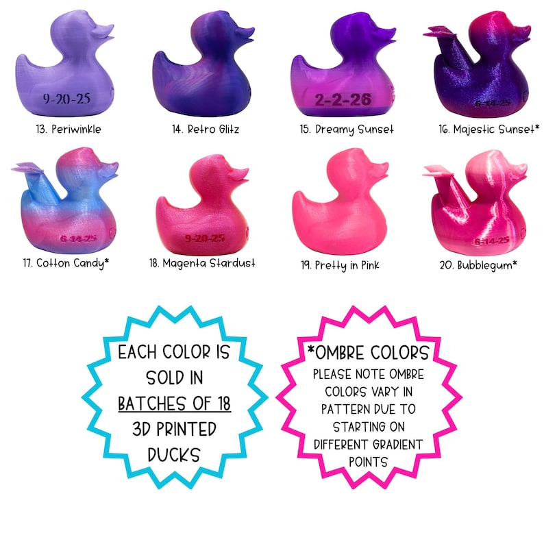 Custom 3D Printed Cruise Ducks, Carnival, Princess, NCL, Royal, More ...