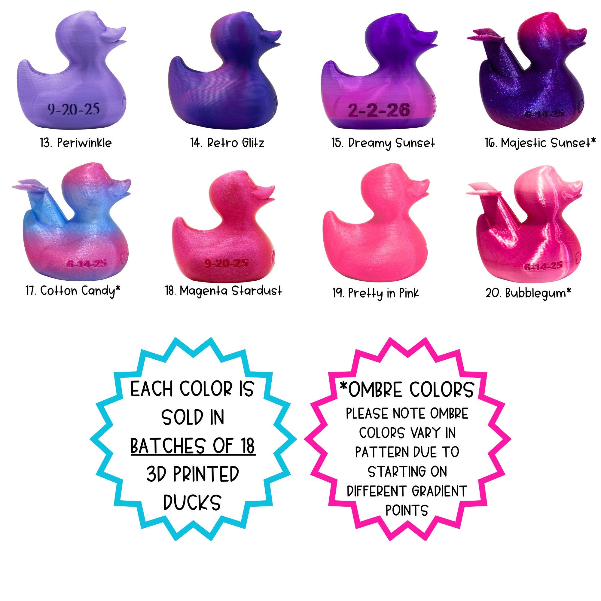 Custom 3D Printed Cruise Ducks, Carnival, Princess, NCL, Royal, More ...