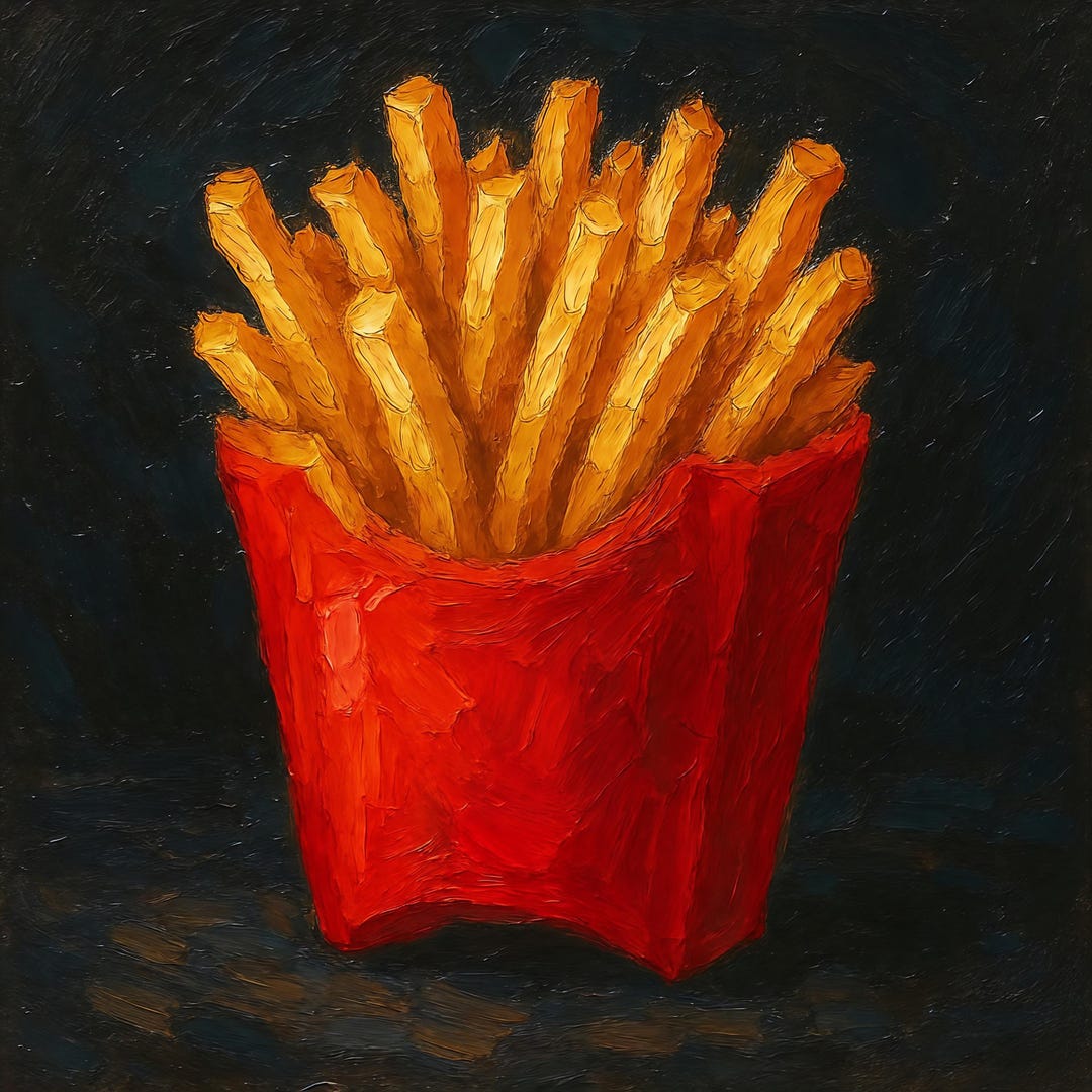 Maccas French Fries Art Print | Quirky Fast Food Wall Decor | Digital ...