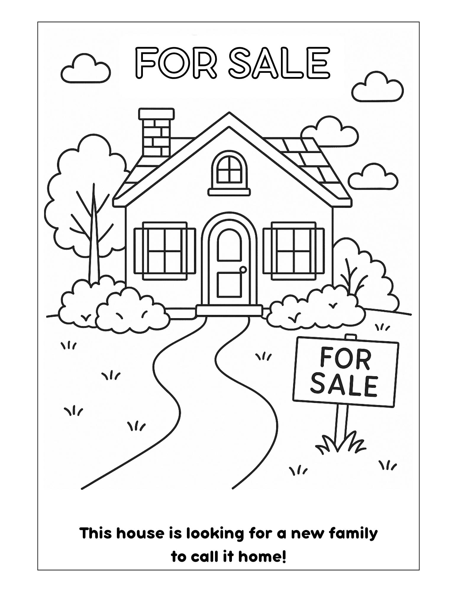 Welcome Home - A Fun Coloring Book About Houses and Moving - Etsy