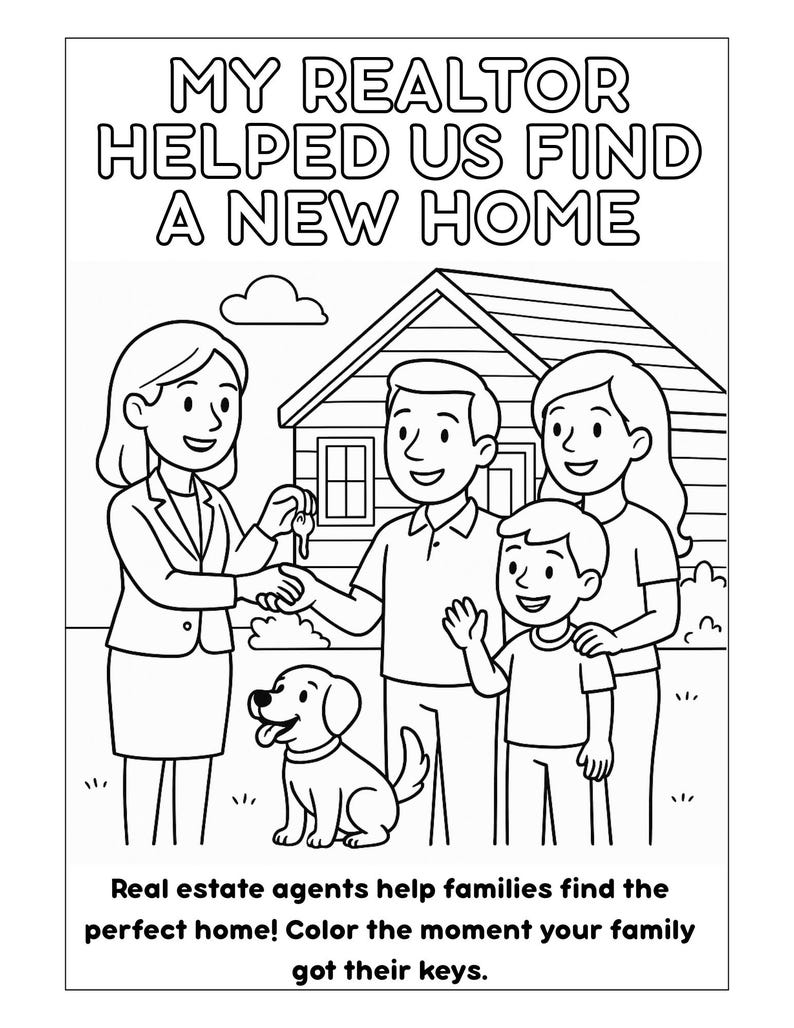Welcome Home - A Fun Coloring Book About Houses and Moving - Etsy