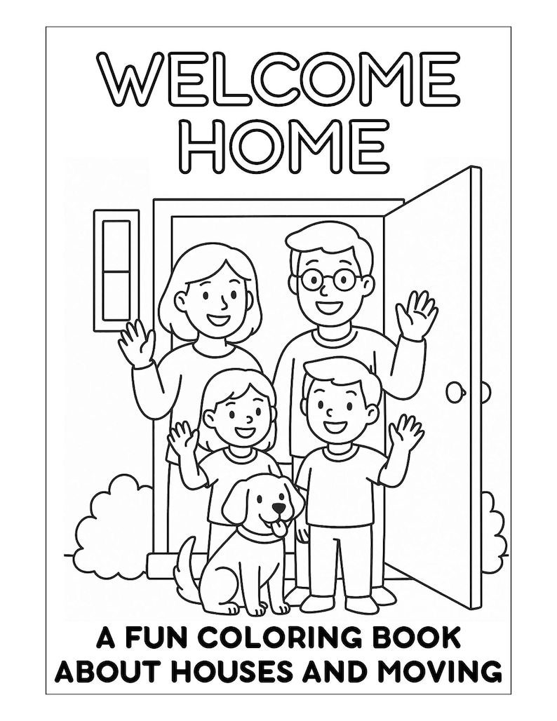 Welcome Home - A Fun Coloring Book About Houses and Moving - Etsy
