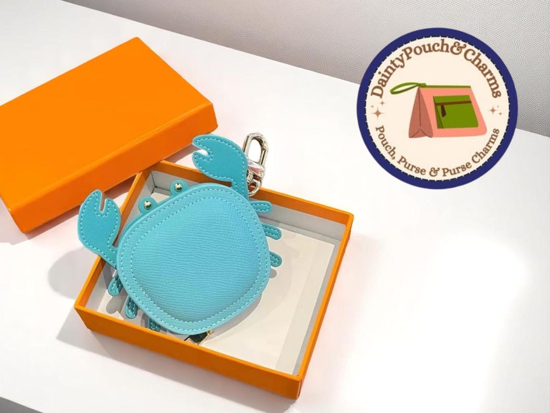 Leather Crab Earbud Bag | Cute Keychain Coin Purse - Etsy