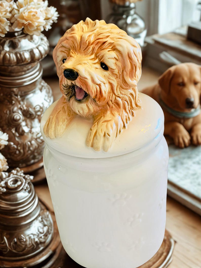Handmade & Hand Painted Dog Cookie Jar – 94 Oz - Etsy