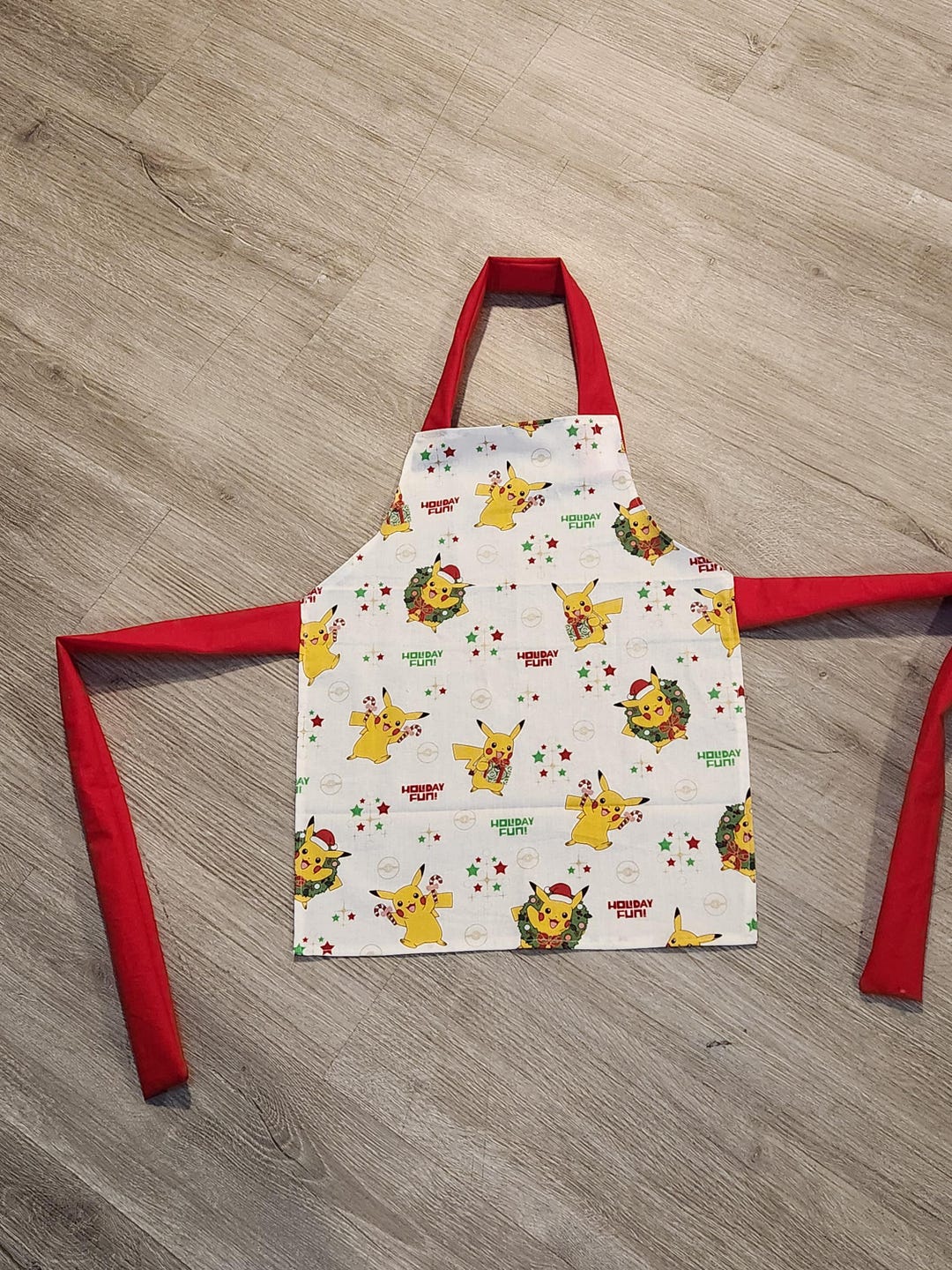 Red Pikachu Pokemon Kids Christmas Apron - Etsy