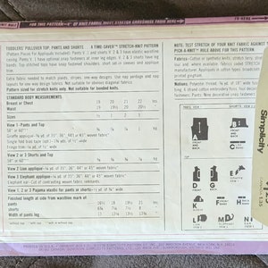 Vintage 1978 Simplicity Sewing Pattern. #8844. Toddlers' Pullover Top ...