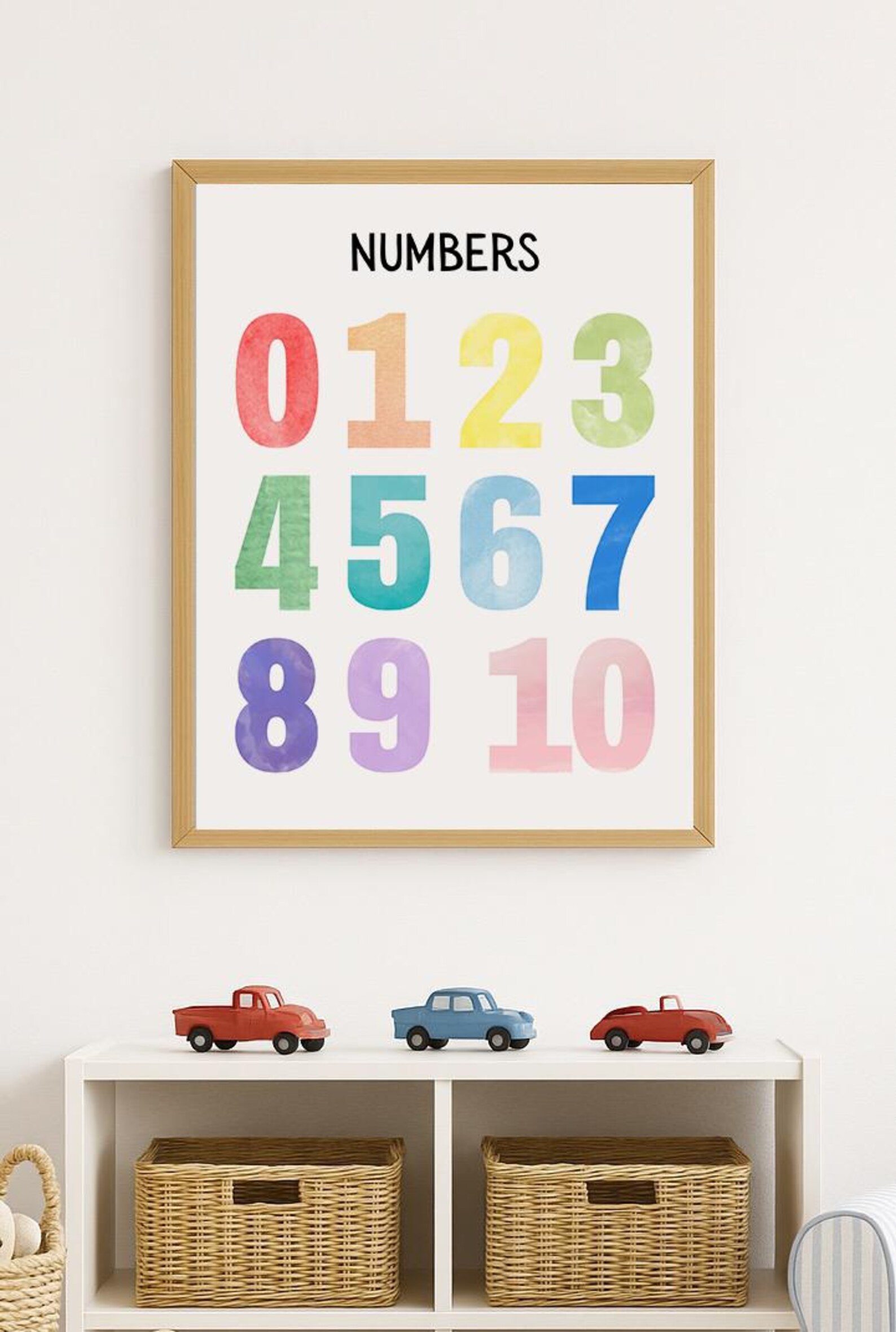 Colorful Educational Wall Art Bundle | Alphabet, Numbers, Shapes ...