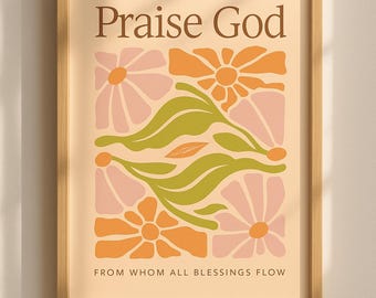 PRAISE GOD FLORAL Art Print Digital Download - Etsy