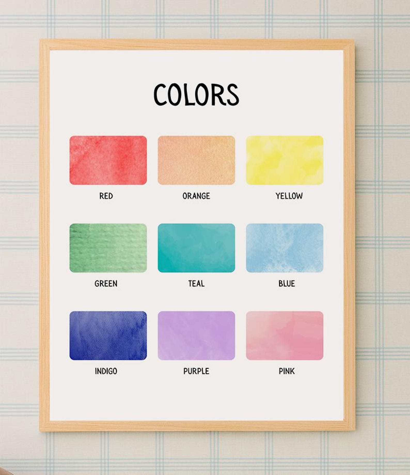 Colorful Educational Wall Art Bundle | Alphabet, Numbers, Shapes ...