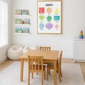 Shapes Wall Art Digital Download | Kids Room Educational Poster ...