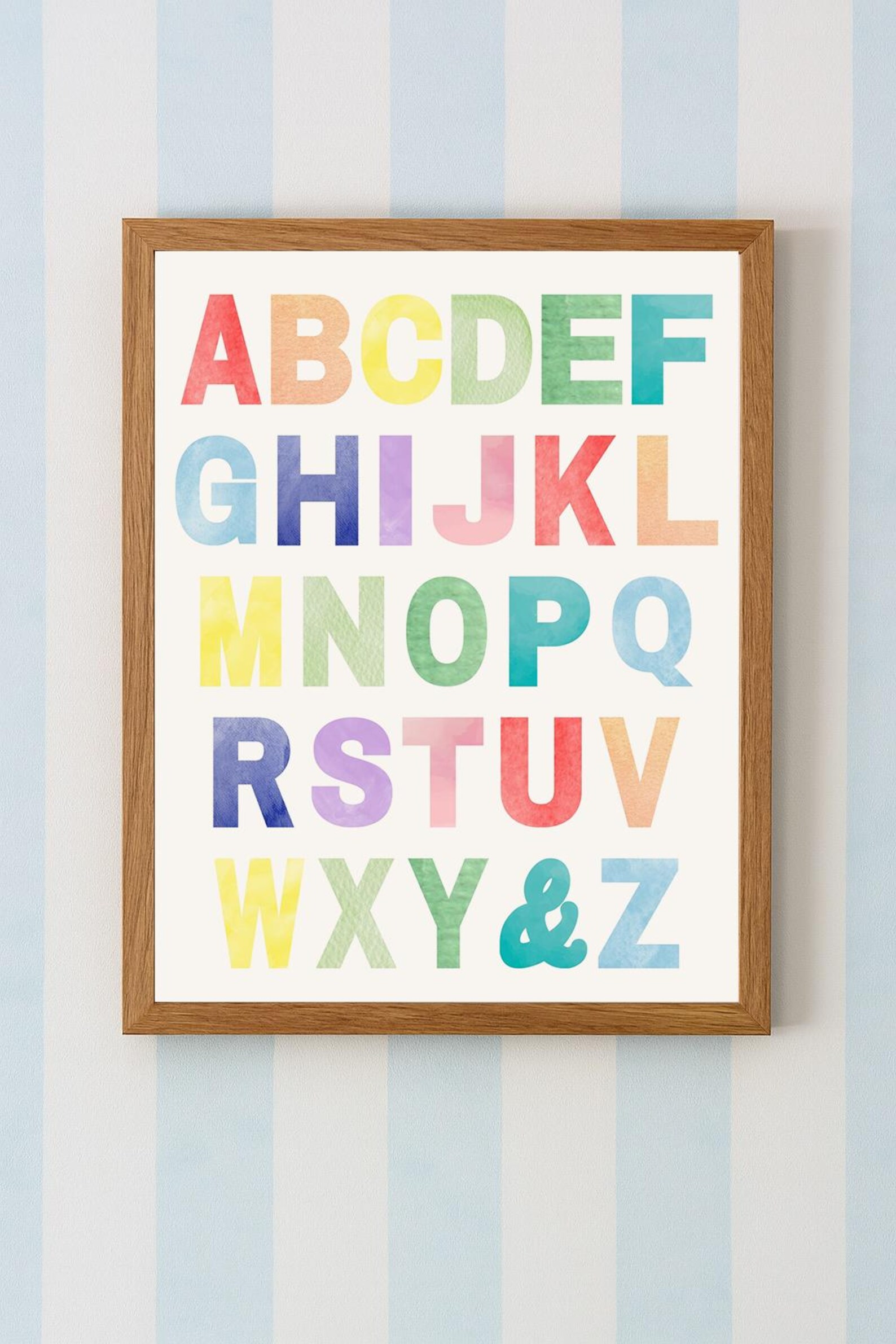Colorful Educational Wall Art Bundle | Alphabet, Numbers, Shapes ...