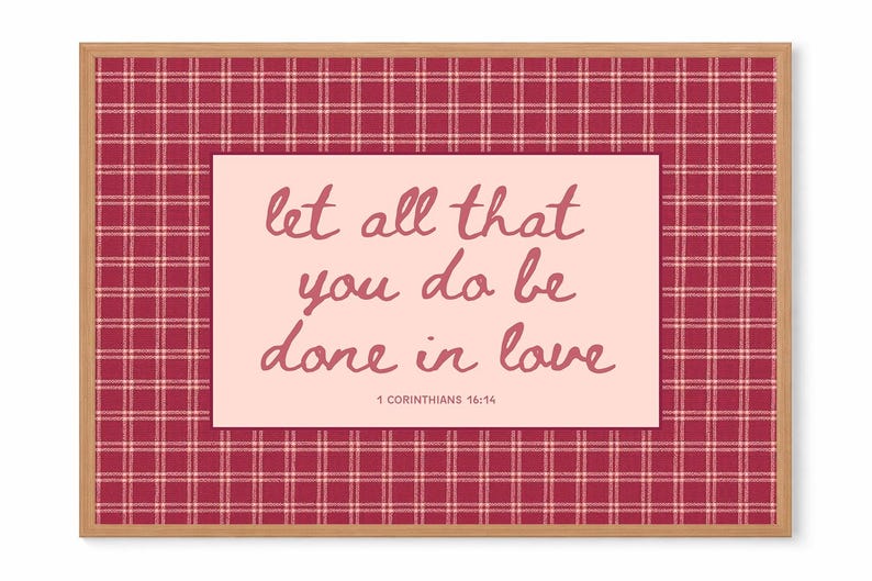 Let All That You Do Be Done in Love Bible Digital Download | Valentine ...