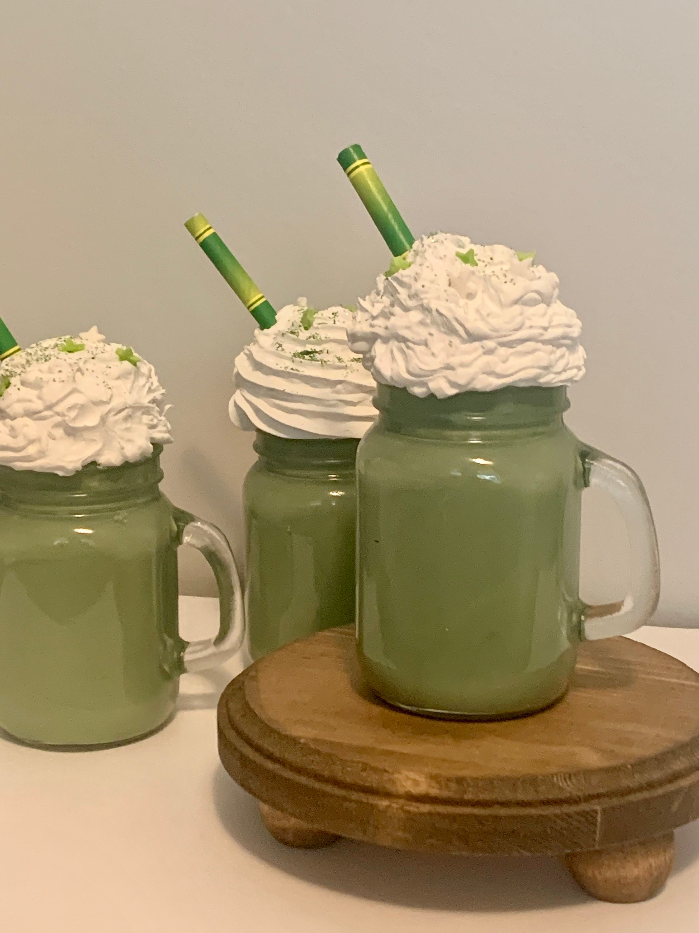 Mini Green Tea Frappuccino Tiered Tray Mason Jar Faux Shake | Etsy