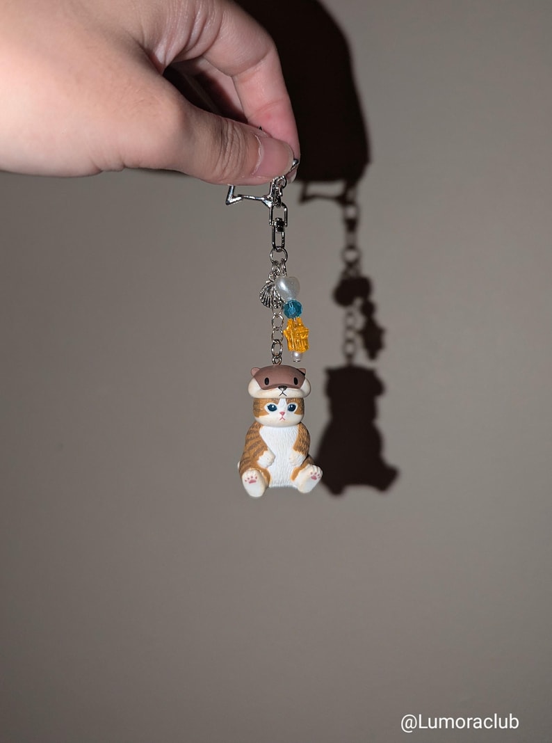 Mofusand Aquarium Keychain – Cute Shark Cat Acrylic Charm, Kawaii ...