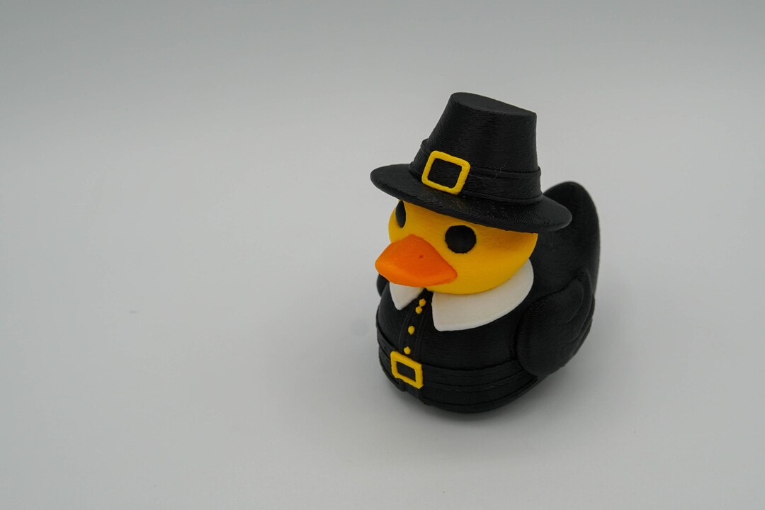 Pilgrim Duck Figurine: 3D Printed Thanksgiving Holiday Decor, Fall Jeep ...