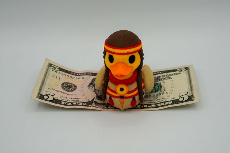 Native American Duck Figurine: 3D Printed Thanksgiving Collectible ...